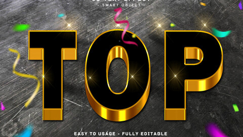 ArtStation - 3D Top. PSD fully editable text effect. Layer style PSD ...