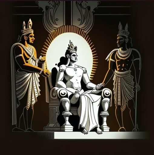 ArtStation - Lord Vishnu sitting on the throne | Artworks