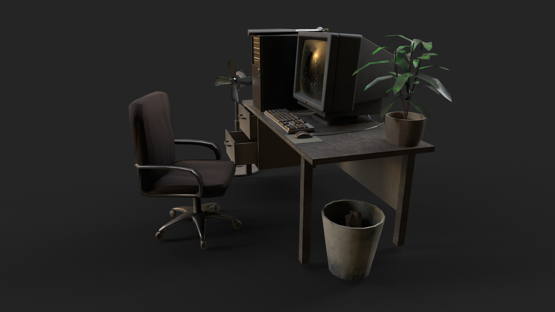 ArtStation - Broken Computer | Game Assets