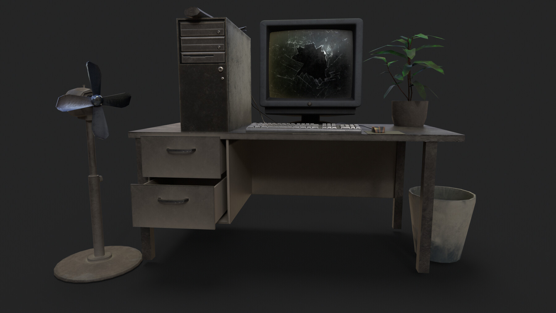 ArtStation - Broken Computer | Game Assets