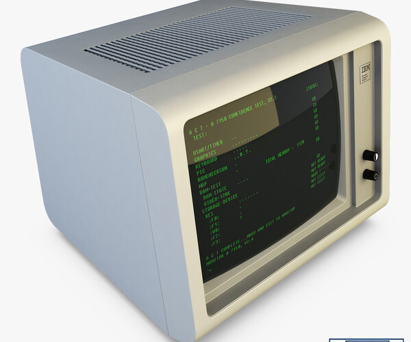 ArtStation - IBM 5150 Monitor | Resources