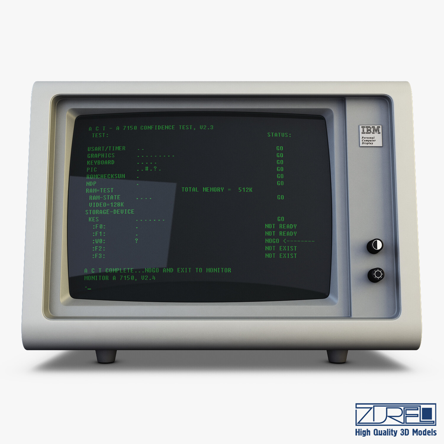ArtStation - IBM 5150 Monitor | Resources