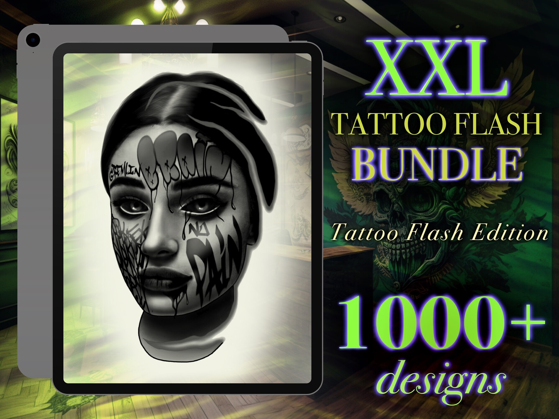 ArtStation - XXL Procreate Tattoo flash bundle | Procreate stamps ...