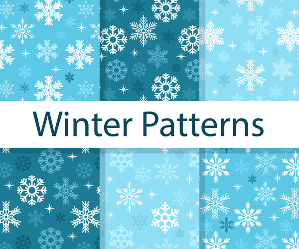 ArtStation - Winter vector patterns, EPS and AI Template File | Artworks