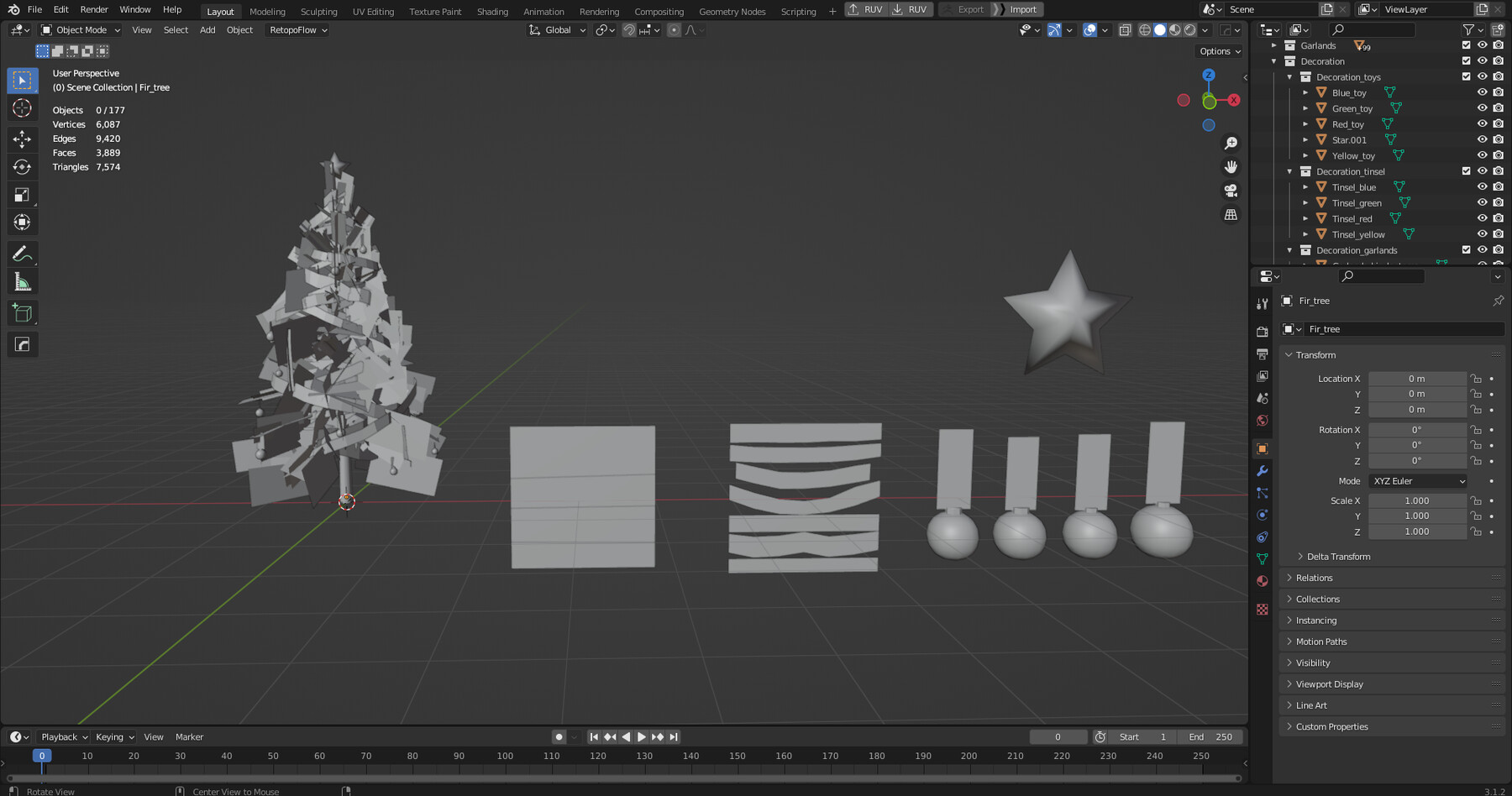 ArtStation - Christmas tree | Game Assets