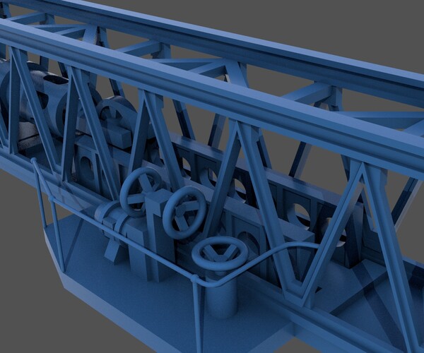 ArtStation - Italian navy WW2 catapult 1-200 scale - 3D PRINTING ...