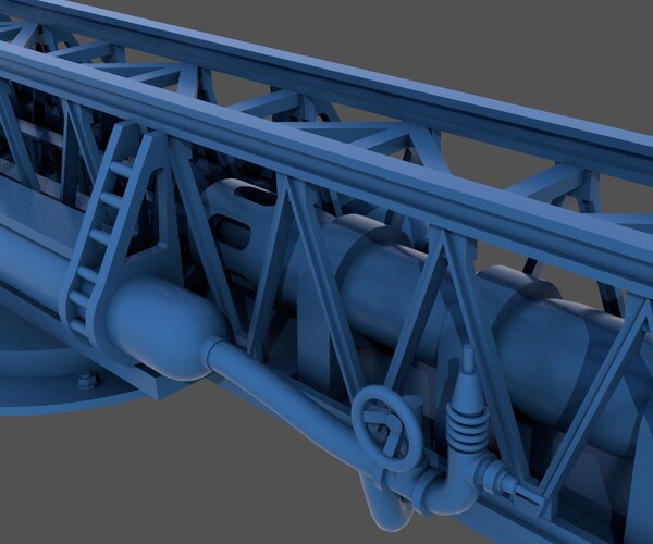 ArtStation - Italian navy WW2 catapult 1-200 scale - 3D PRINTING ...