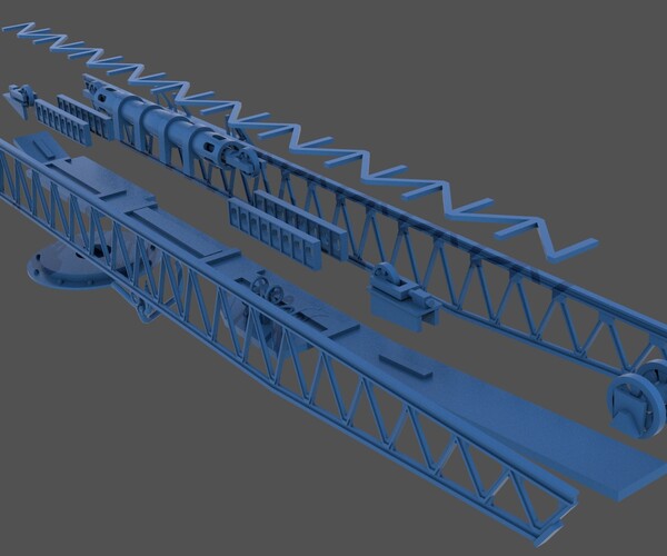 ArtStation - Italian navy WW2 catapult 1-200 scale - 3D PRINTING ...