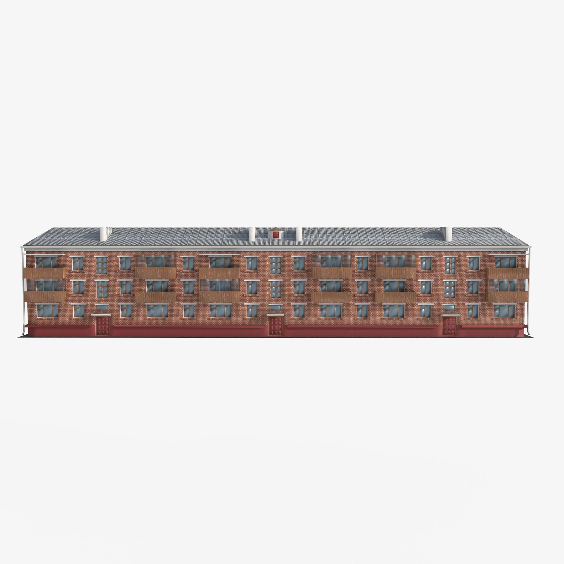 ArtStation - house red brick v2 | Game Assets
