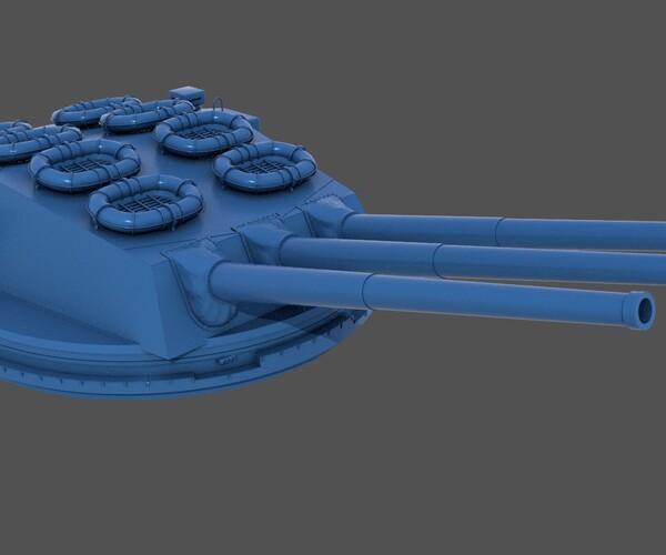 ArtStation - 381mm WW2 Italian turret 1/200 scale - 3D PRINTING | Resources