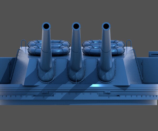 ArtStation - 381mm WW2 Italian turret 1/200 scale - 3D PRINTING | Resources