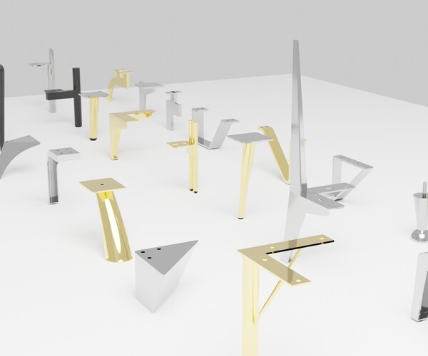 ArtStation - Furniture Metal legs|Pack of 25 | Resources