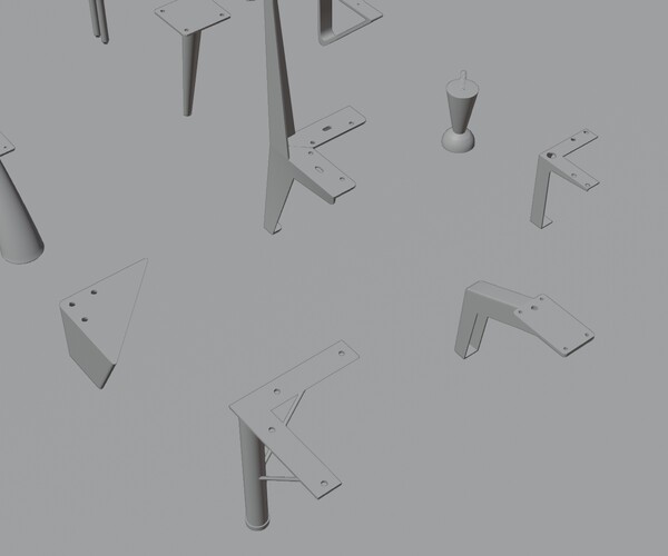 ArtStation - Furniture Metal legs|Pack of 25 | Resources