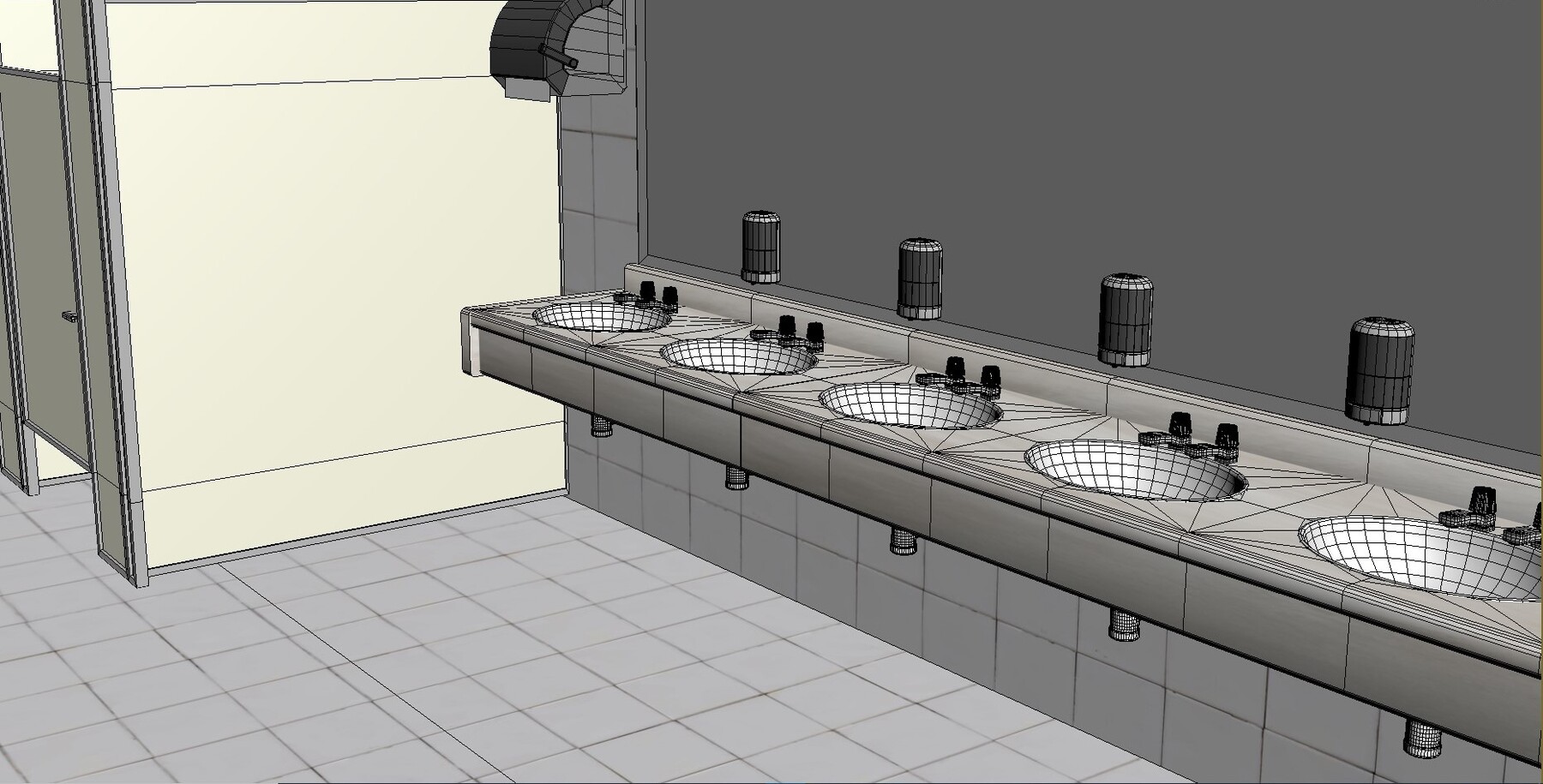 ArtStation - Classic Public Bathroom | Game Assets