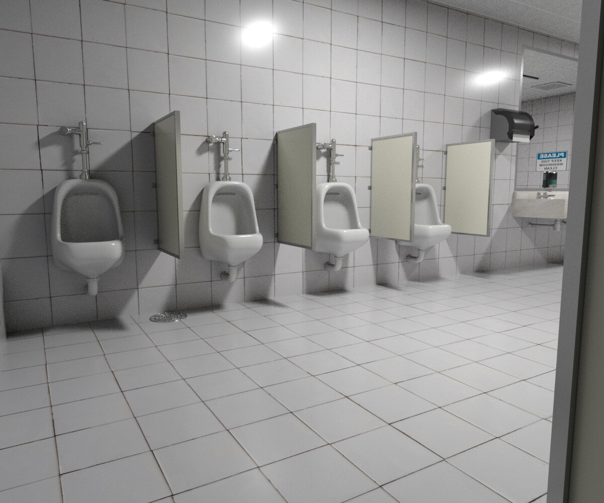 ArtStation - Classic Public Bathroom | Game Assets