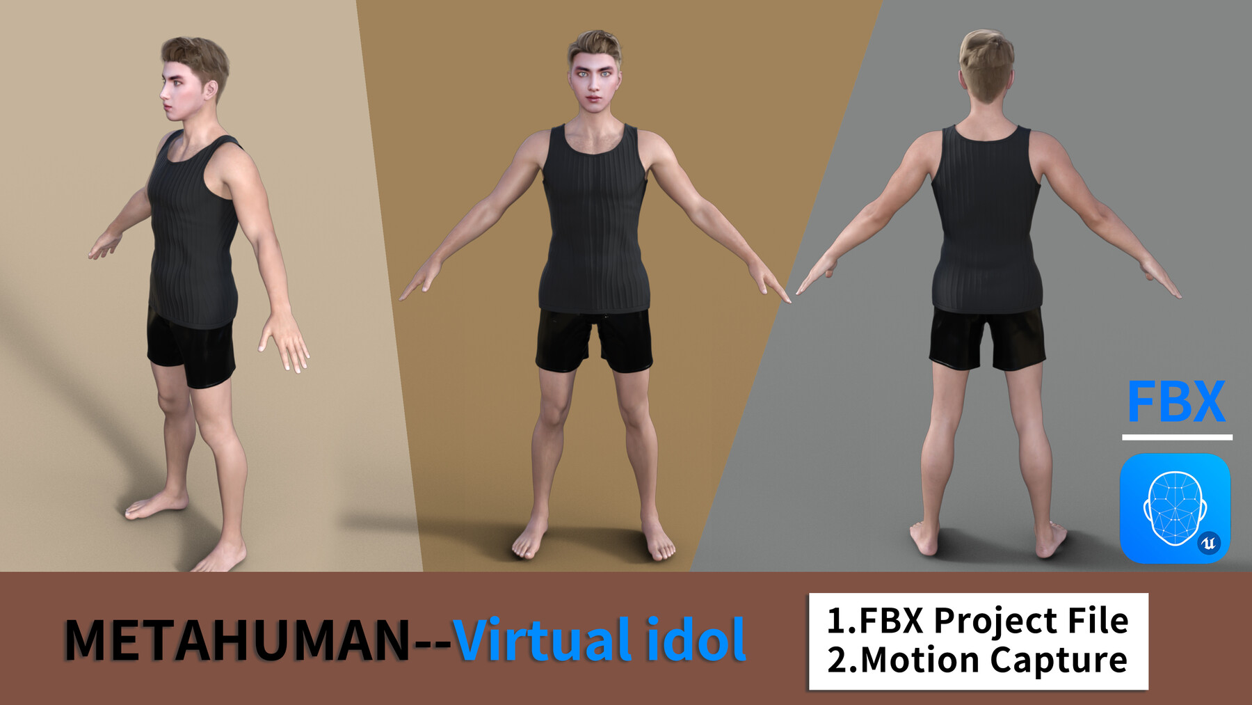 ArtStation - Calbe- Muscular athletic boy--Metahuman/FBX | Game Assets