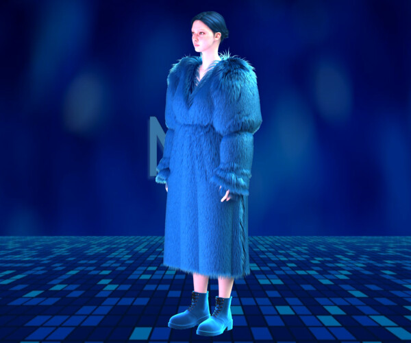 ArtStation - NFT-Ladies Fur Dress | Resources