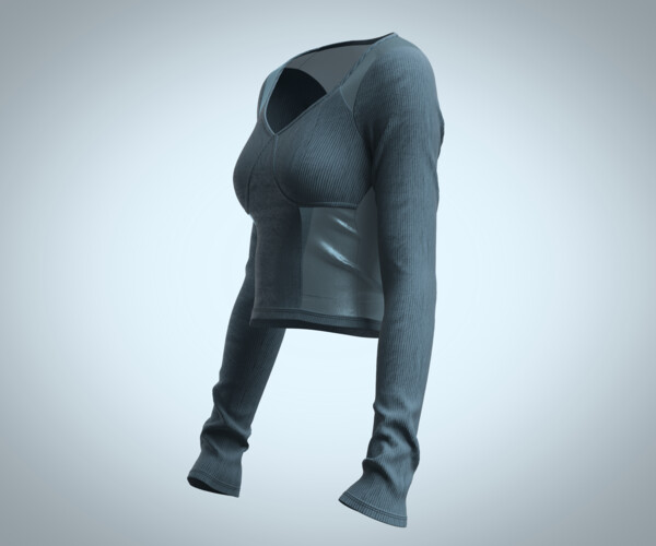 ArtStation - Girls Ribbed Crop Tops | Resources