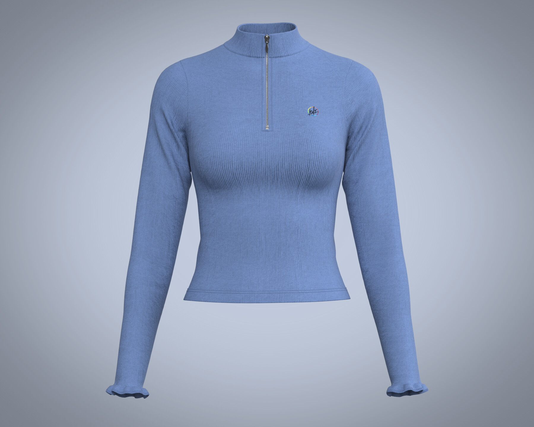 ArtStation - Girls Ribbed With Zipper Tops | Resources