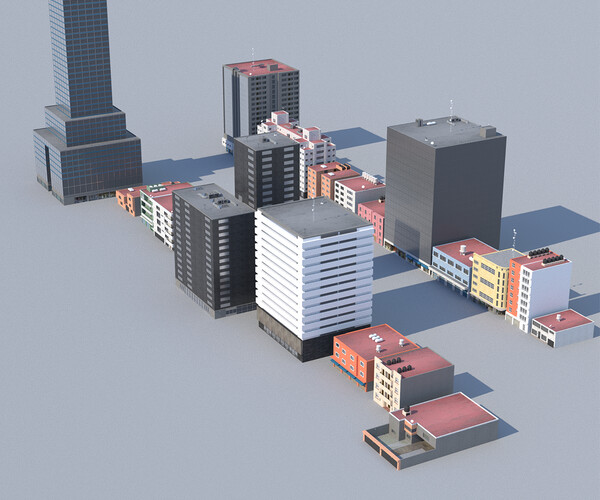 ArtStation - Pack of 20 Buildings | Game Assets