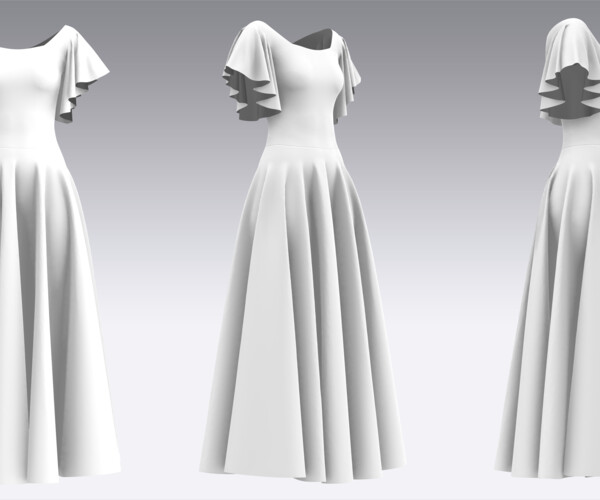 ArtStation - Dress Outfits MD CLO 3D ZPRJ ZPAC project files 3D model ...