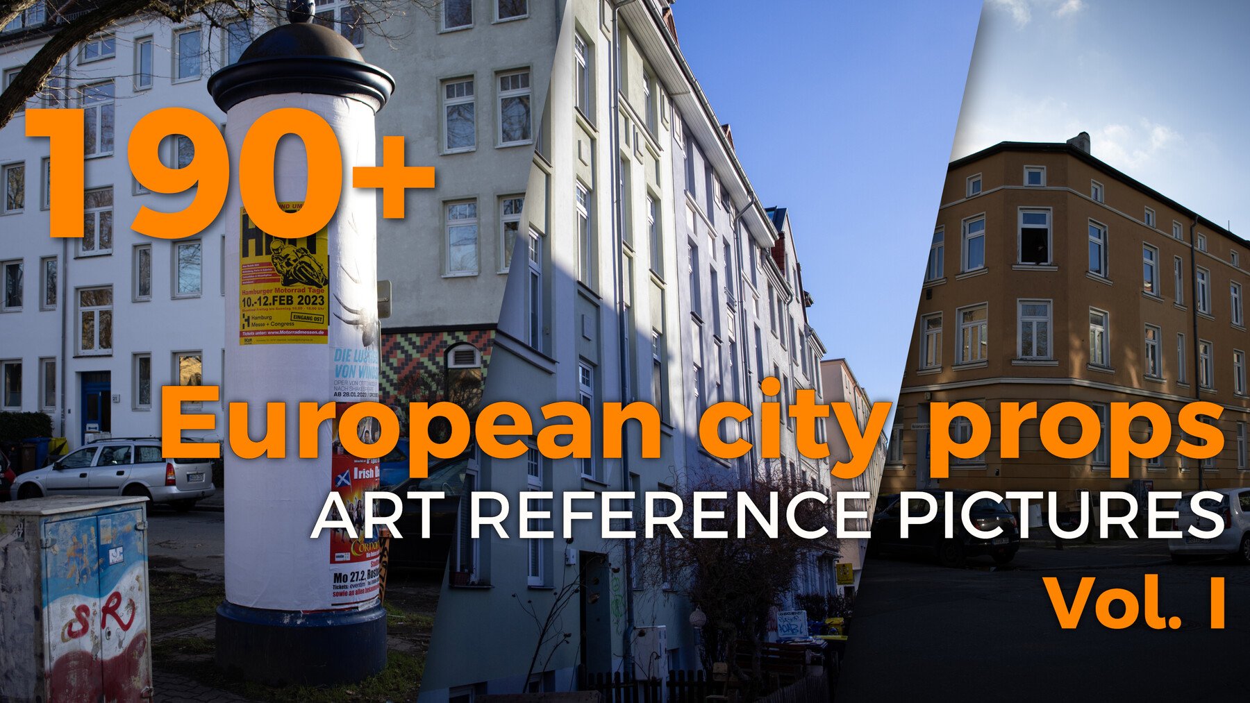 ArtStation - 190+ European City Props Art Reference Pack Vol. 1 | Resources