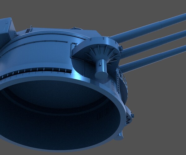 ArtStation - 381mm WW2 Italian turret n2 1/200 scale - 3D PRINTING ...