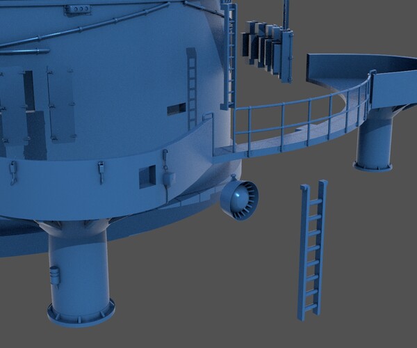 ArtStation - 381mm WW2 Italian turret n2 1/200 scale - 3D PRINTING ...