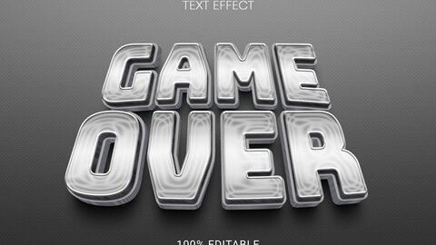 ArtStation - Game Over. PSD fully editable text effect. Layer style PSD ...