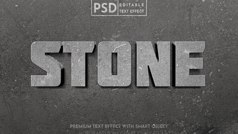 ArtStation - Stone. PSD fully editable text effect. Layer style PSD ...