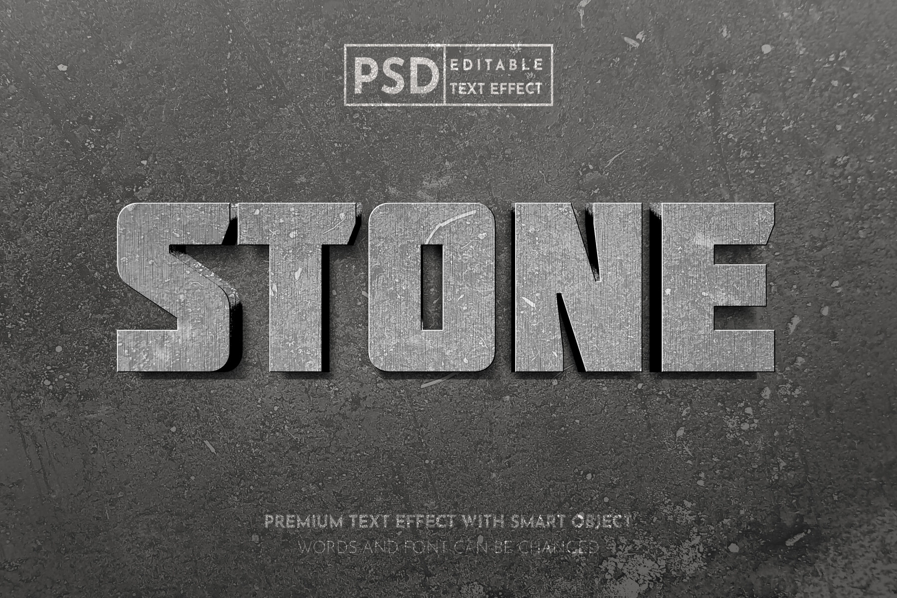 ArtStation - Stone. PSD fully editable text effect. Layer style PSD ...