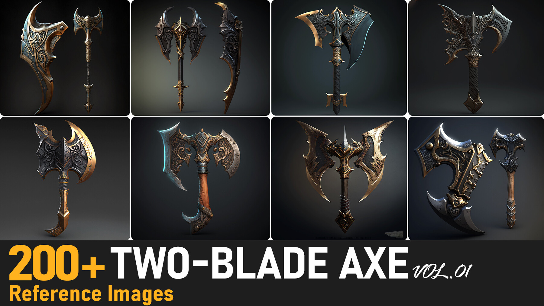 ArtStation - Two-Blade Axe VOL.01|4K Reference Images | Artworks
