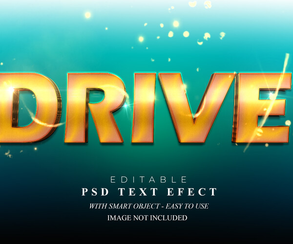 ArtStation - Drive. PSD fully editable text effect. Layer style PSD ...