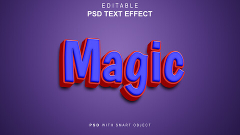 ArtStation - Magic. PSD fully editable text effect. Layer style PSD ...