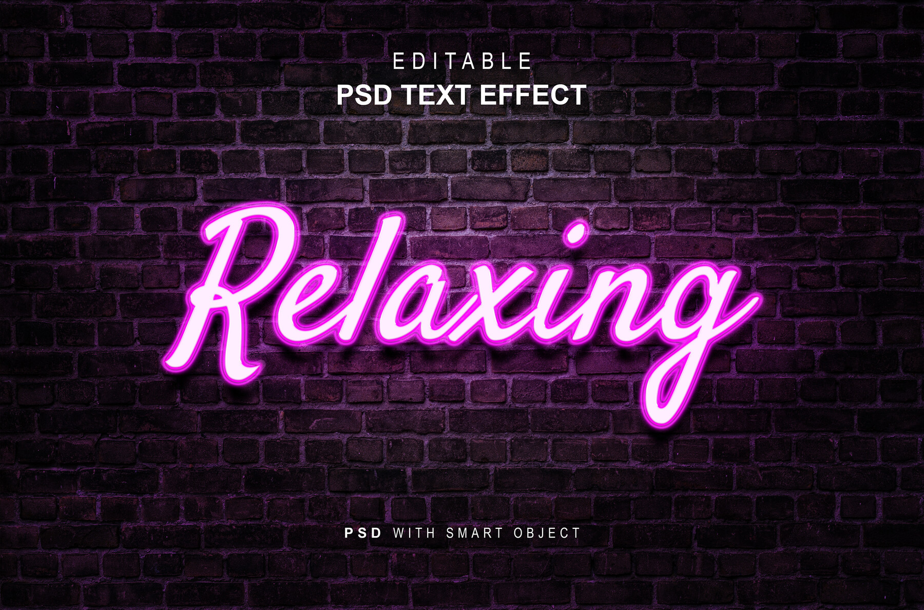 ArtStation - Relaxing. PSD fully editable text effect. Layer style PSD ...