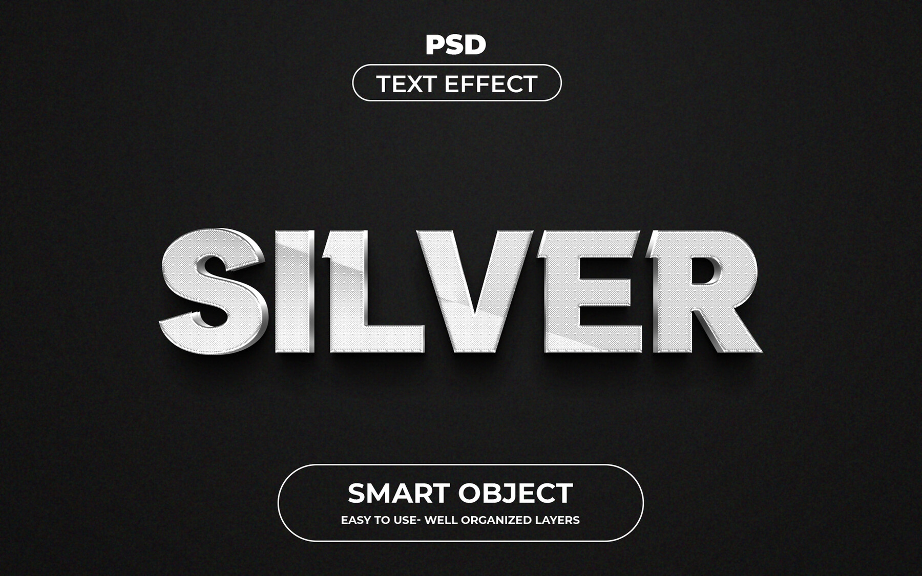 ArtStation - Silver. PSD fully editable text effect. Layer style PSD ...