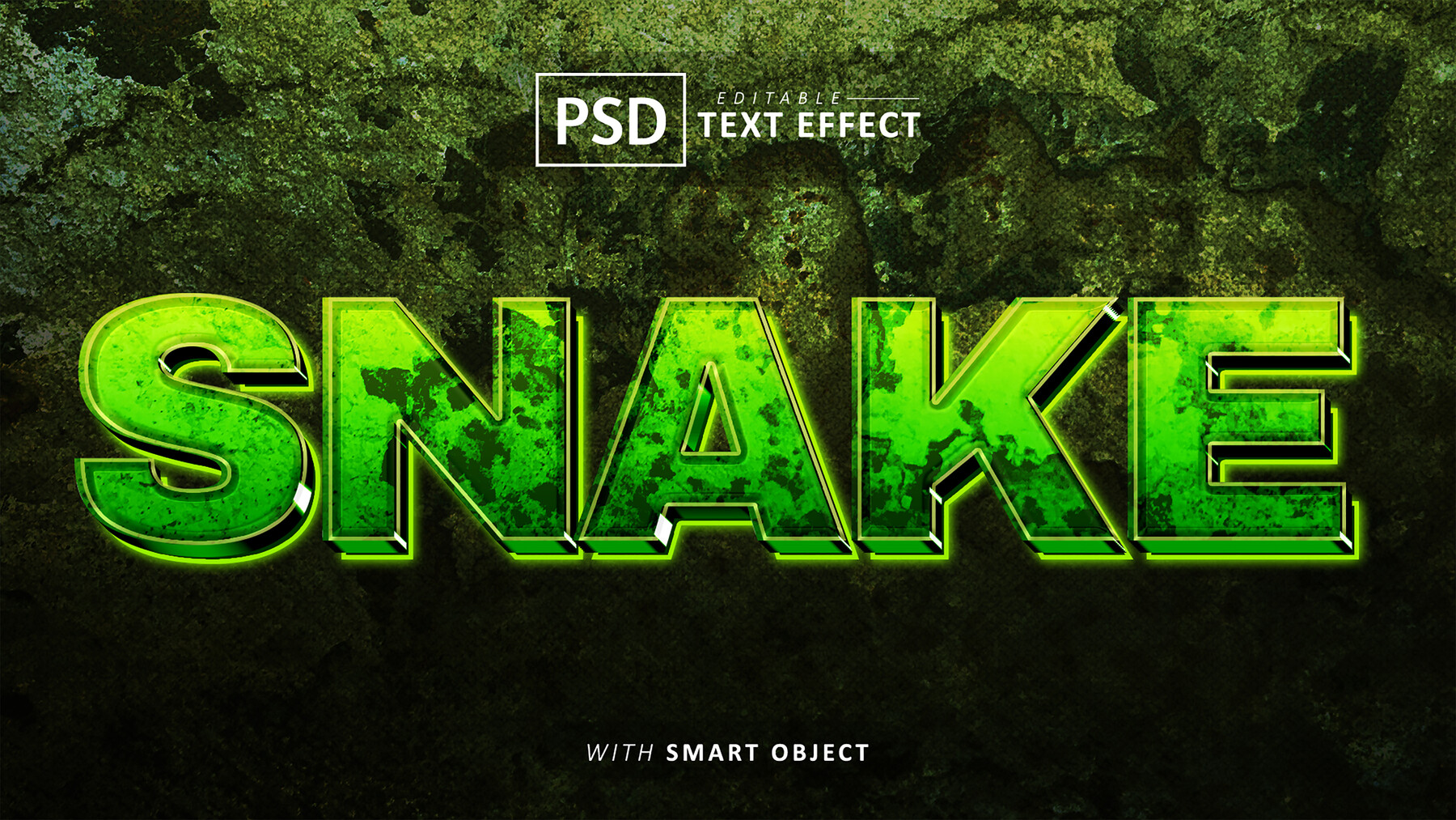 ArtStation - Snake. PSD fully editable text effect. Layer style PSD ...