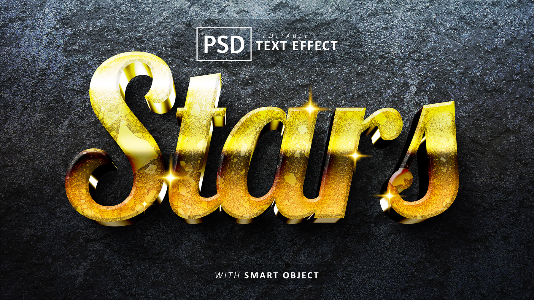 ArtStation - Stars. PSD fully editable text effect. Layer style PSD ...