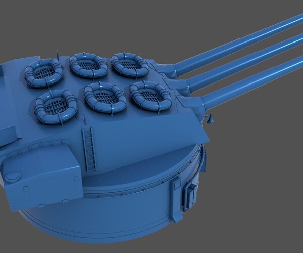 ArtStation - 381mm WW2 Italian turret n3 1/200 scale - 3D PRINTING ...