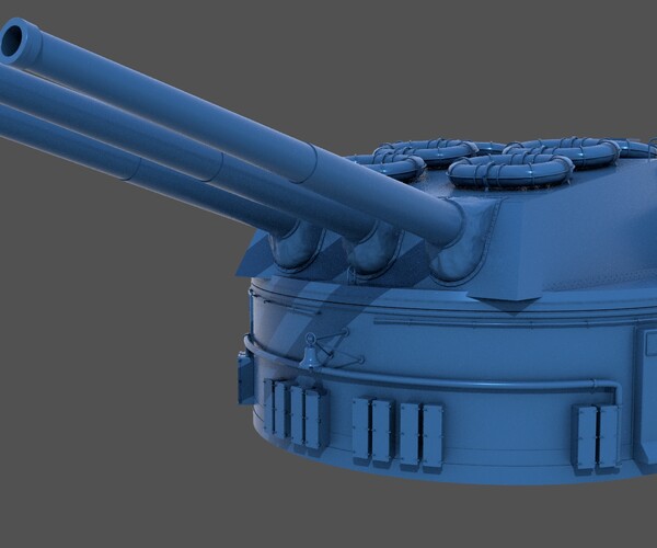 ArtStation - 381mm WW2 Italian turret n3 1/200 scale - 3D PRINTING ...