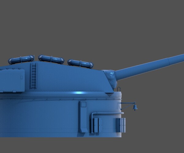 ArtStation - 381mm WW2 Italian turret n3 1/200 scale - 3D PRINTING ...