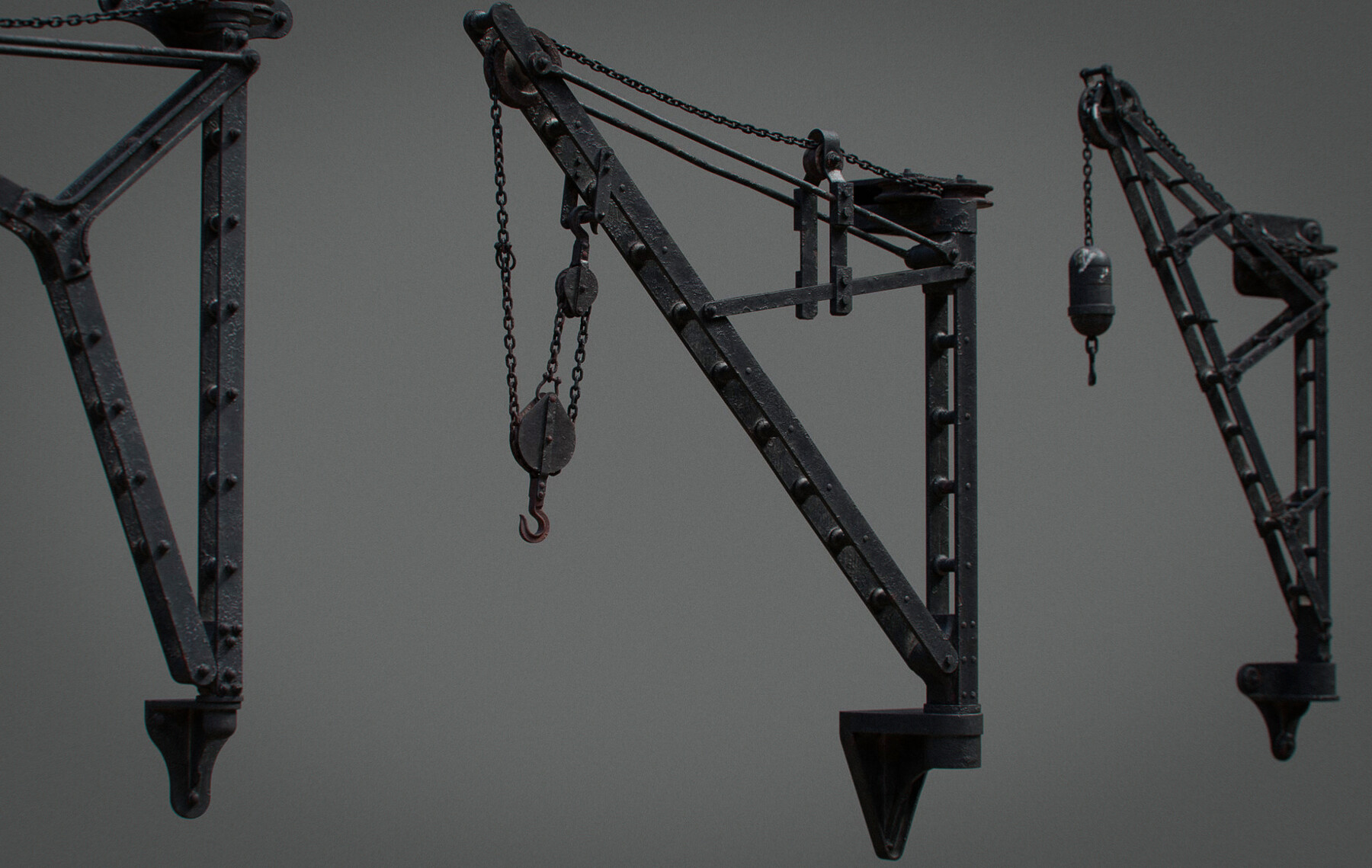 ArtStation - Victorian Industrial Wall Hoists Cranes | Resources