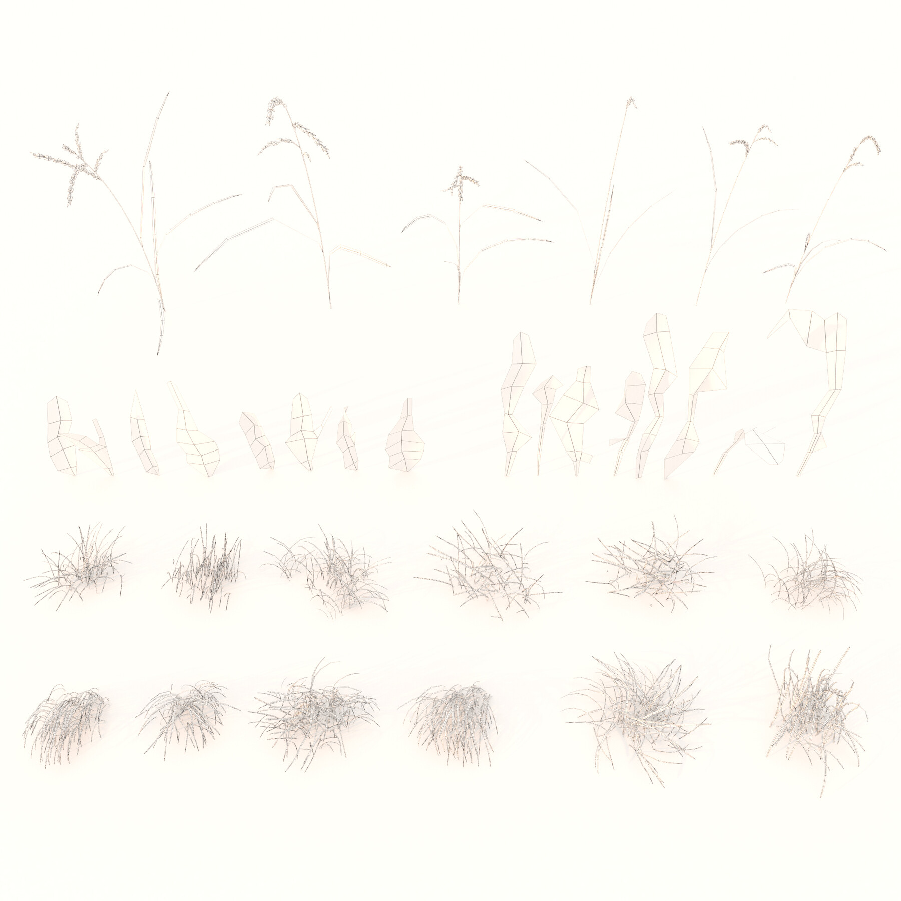 ArtStation - Dry grass (Autumn grass with snow) | Resources