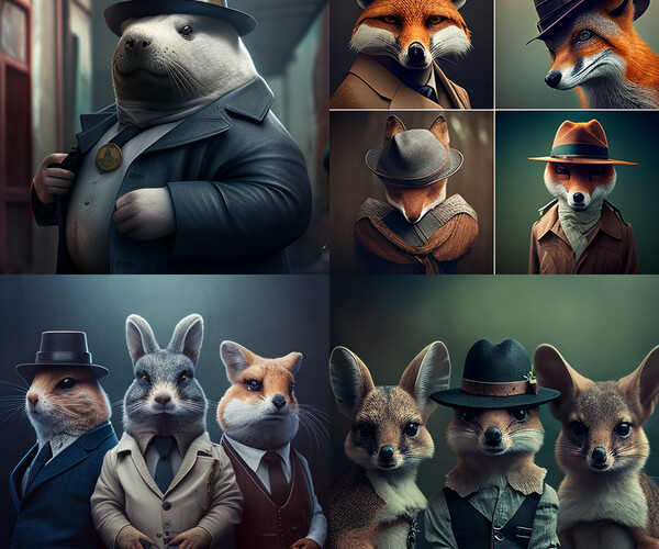 ArtStation - Animals as gangsters | Artworks