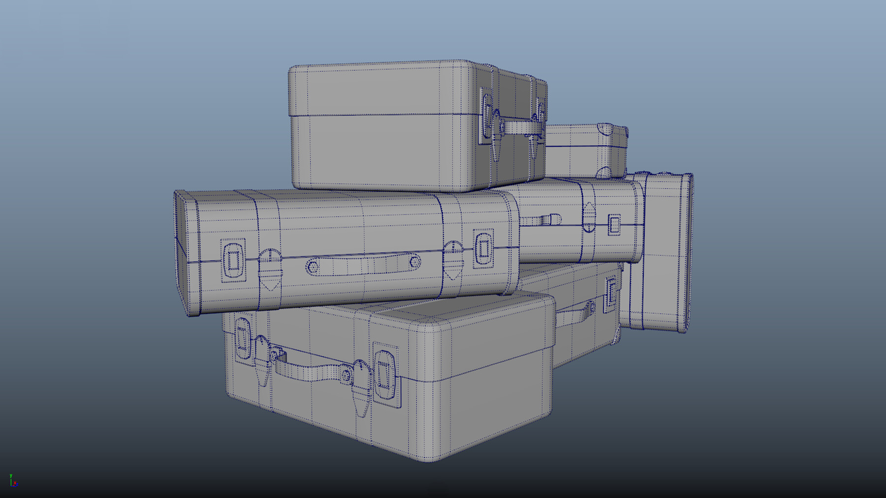 ArtStation - Travel bag suitcase briefcase PBR game ready Low-poly 3D model | Resources