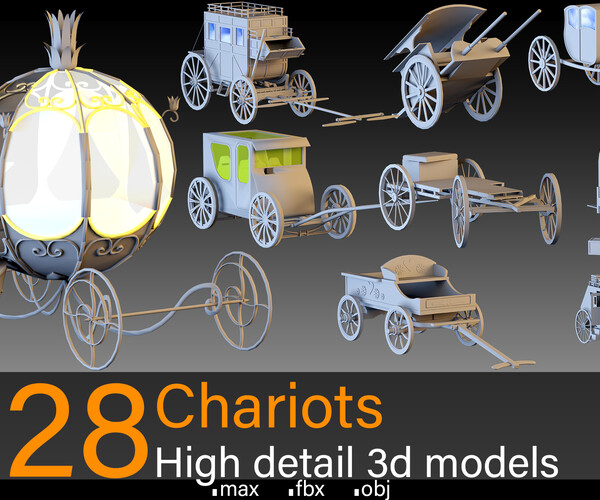 ArtStation - 28 Chariots- High detail 3d models | Resources