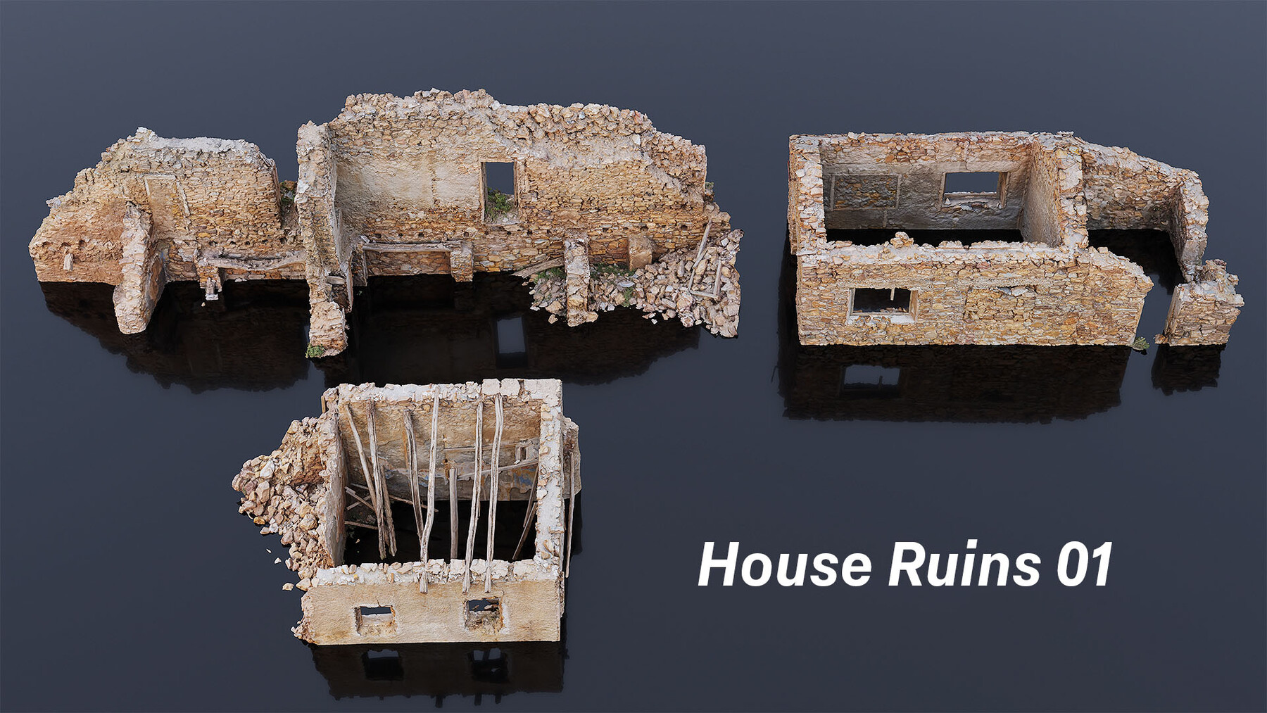 ArtStation - Old House Ruin Collection | Game Assets