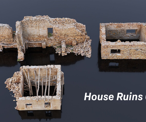 ArtStation - Old House Ruin Collection | Game Assets