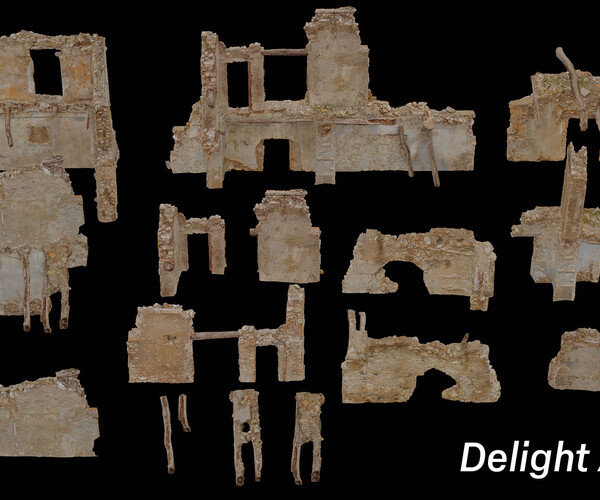 ArtStation - Old House Ruin Collection | Game Assets