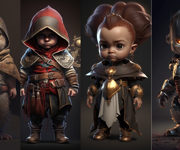 ArtStation - Cute and Fierce: 8K Collection of 60 Baby Gaming ...